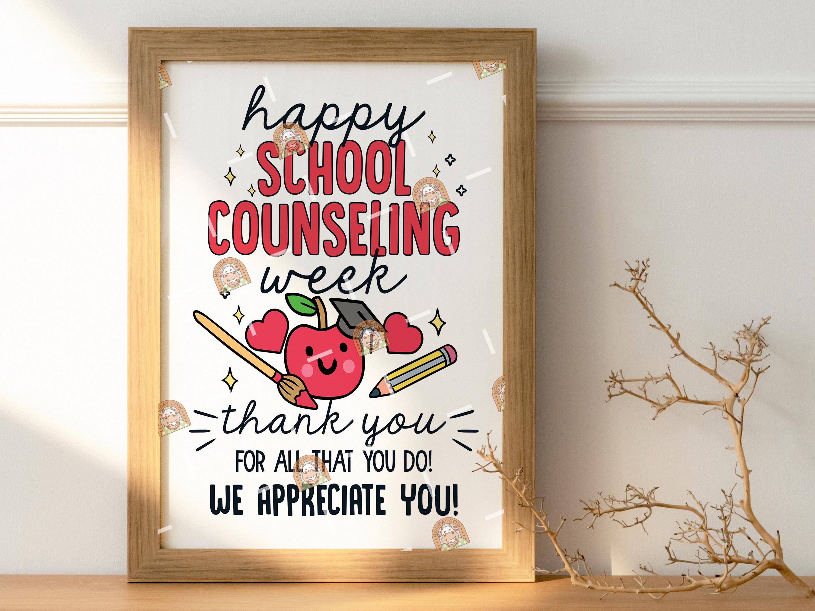 School Counseling Week Gifts, Printable National School Counselor Week ...