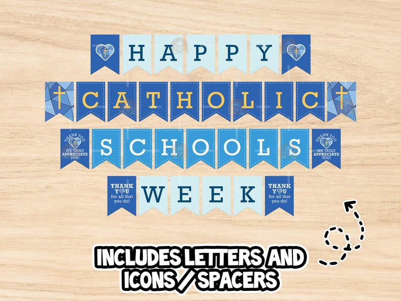 Catholic Schools Week Banner Printable, Catholic Schools Week Decor - Etsy