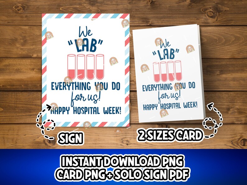 Hospital Week Card Printable, Hospital Week Gift for Hospital, Hospital ...