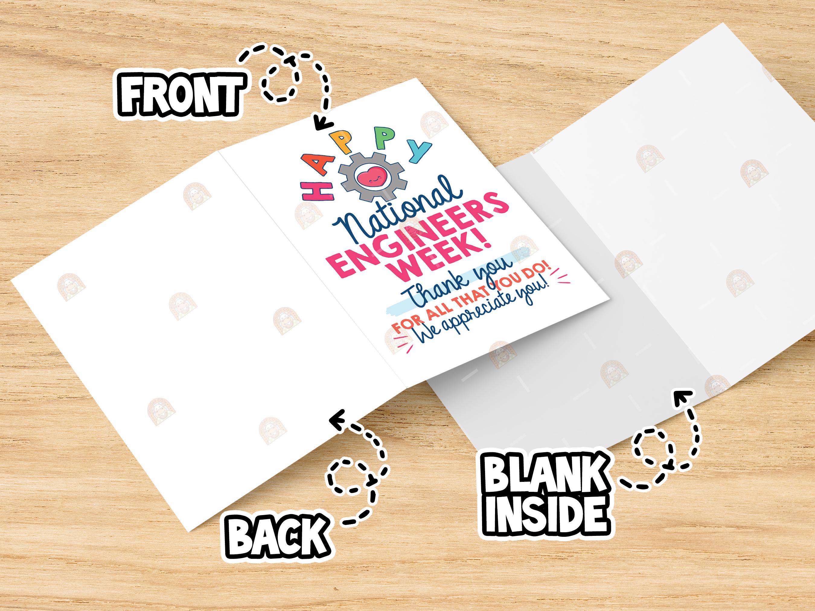 Printable Engineers Week Sign, Thank You Engineers Week Card for ...