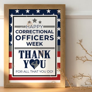 Correctional Officers Week Gift Printable, Correctional Officer Week ...