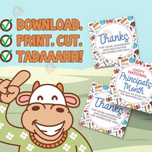 National Principals Month Tag Printable, Principal Appreciation Month ...