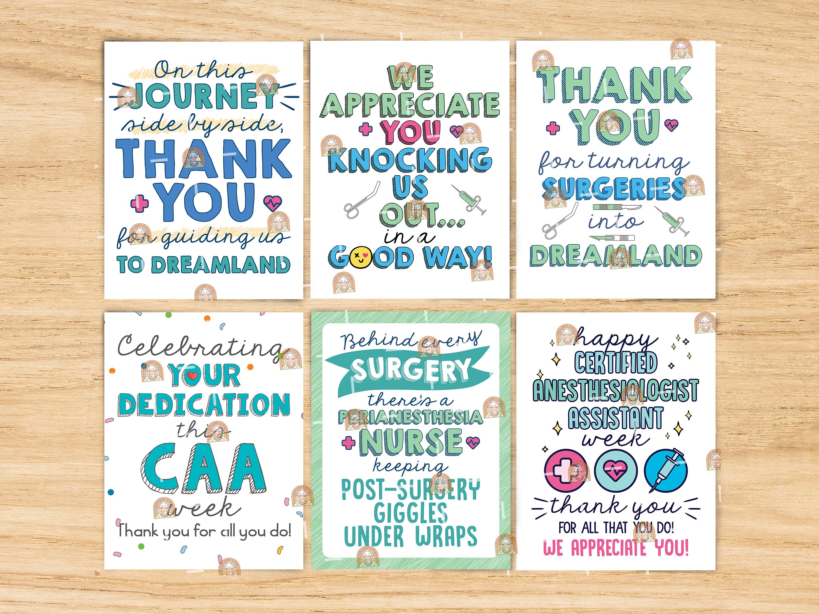 CAA Week Signs Printable, Perianesthesia Nurses Week Decor, Certified ...