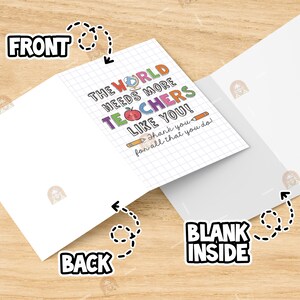 Teacher Appreciation Card, Teacher Appreciation Gift Printable, Teacher ...