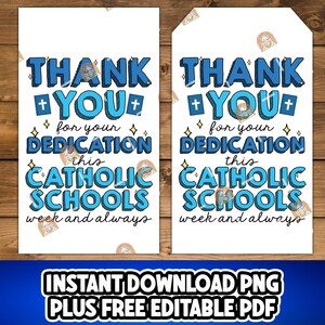 Printable Catholic Schools Week Tags, Catholic Schools Week Gift Tag ...