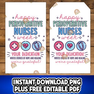 Periop Nurses Week Tag Printable, Perioperative Nurses Week Tag ...
