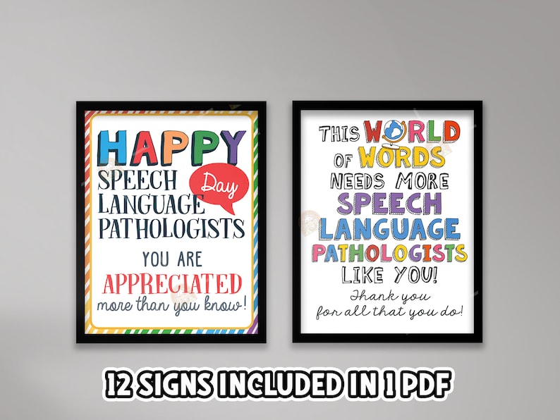 Speech Language Pathologist Signs Bundle Printable, Pathologist Day ...