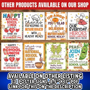 School Lunch Week Tag Printable, Healthcare Food Service Week, National ...