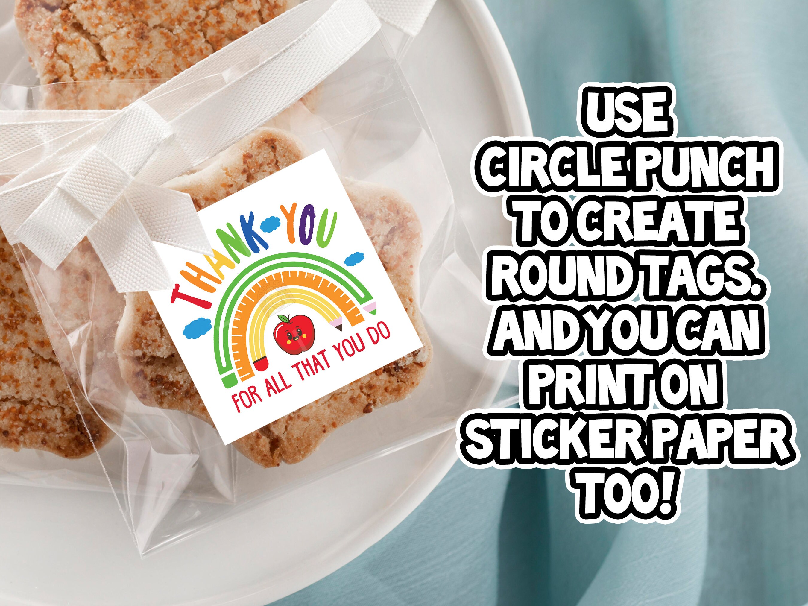 Teacher Appreciation Tag, Printable Teacher Thank You Gift Tag, Teacher ...