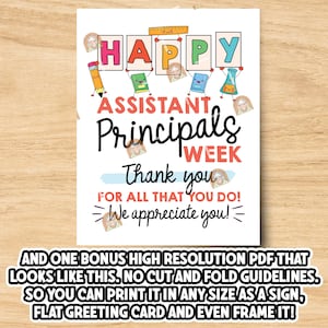 Assistant Principals Week Gift Printable, Assistant Principal ...