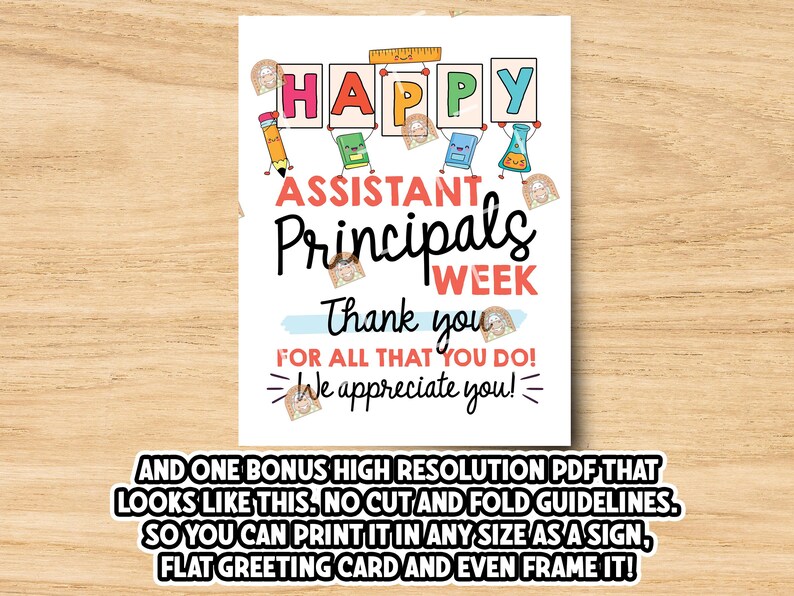 Assistant Principals Week Gift Printable, Assistant Principal ...