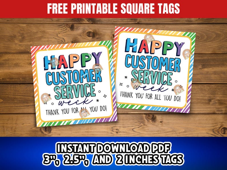 Customer Service Week Sign Printable, Customer Representative ...