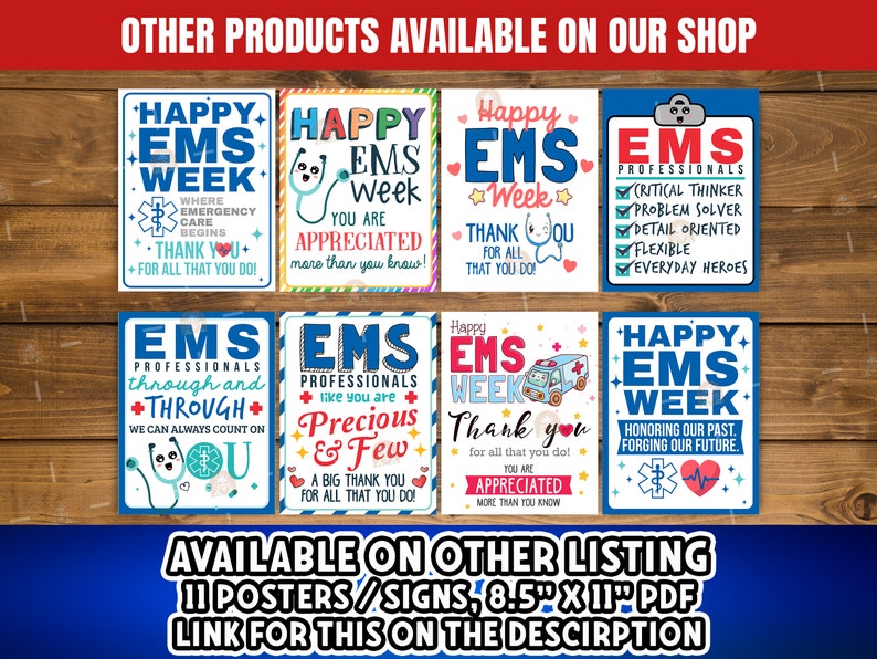 EMS Week Gift Tag, Ems Week Tag Printable, Ems Appreciation Tag ...