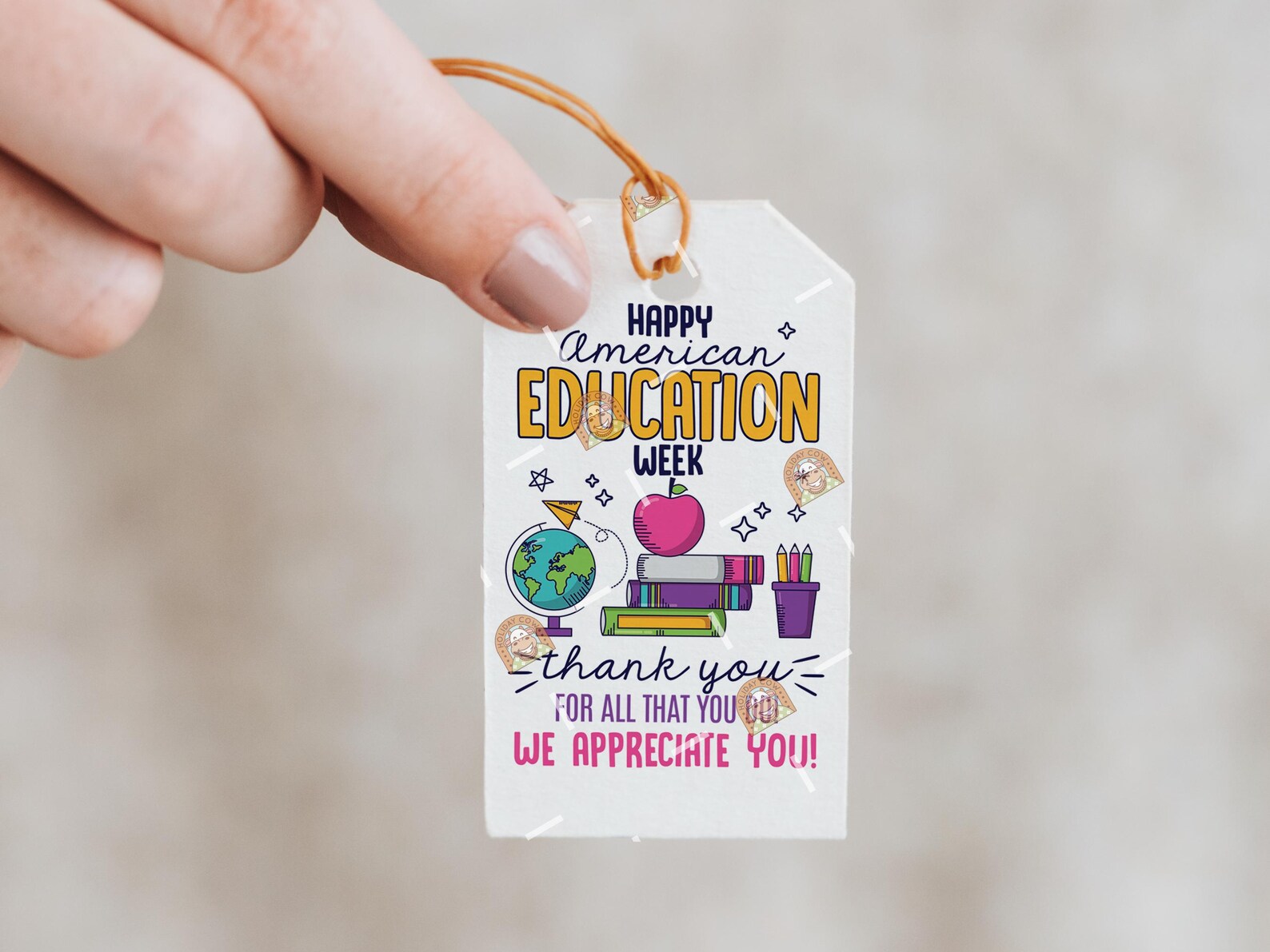 American Education Week Tags, Thank You Teacher Tag, Educator Tag ...