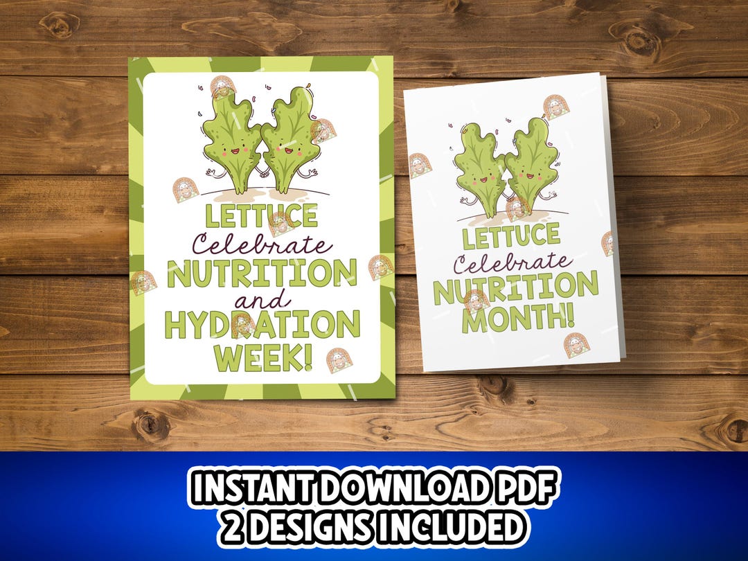 Nutrition Month Card Printable, School Nutrition Month Décor, Nutrition ...