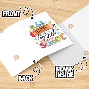 Personalized First Day of School Card Printable, Welcome Back to School ...