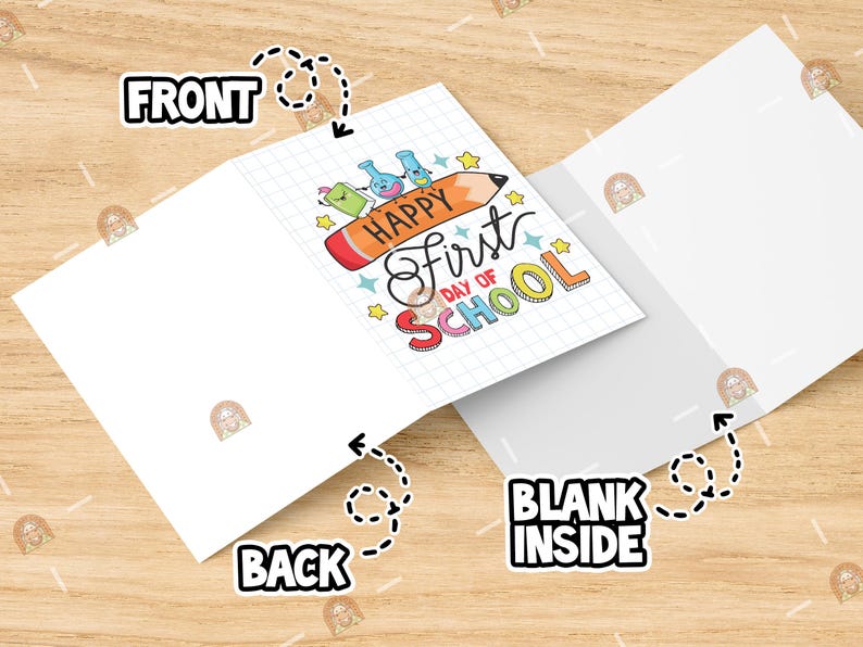 Personalized First Day of School Card Printable, Welcome Back to School ...