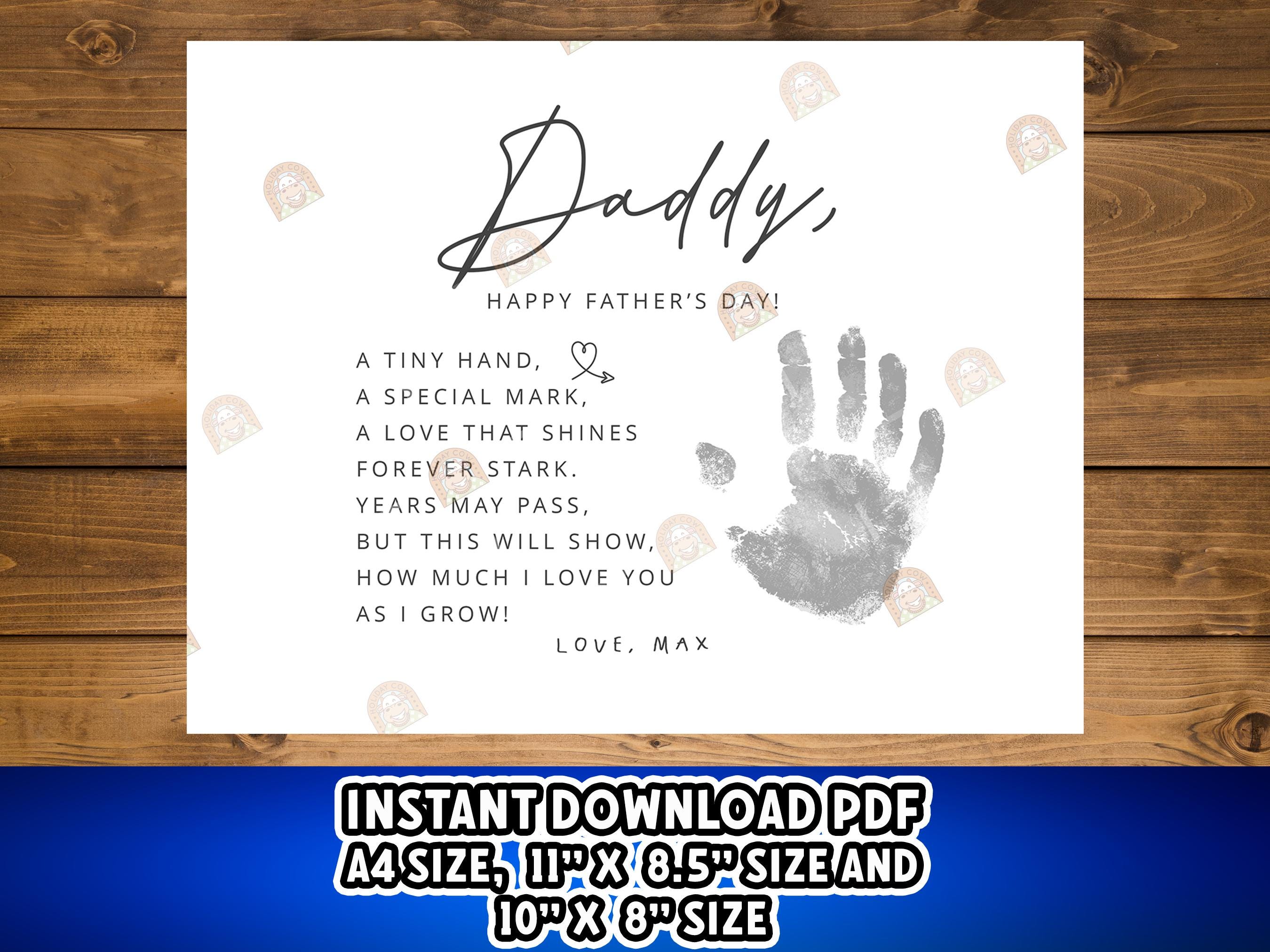 Father's Day Gift, Dad Handprint Printable, Daddy Handprint Poem ...