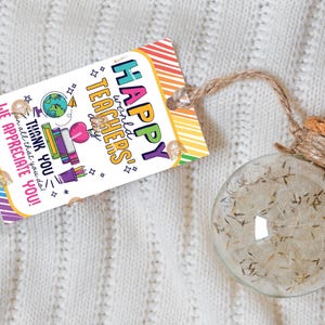 World Teachers Day Gift Tag Printable, World Teacher Day Tag, Happy ...