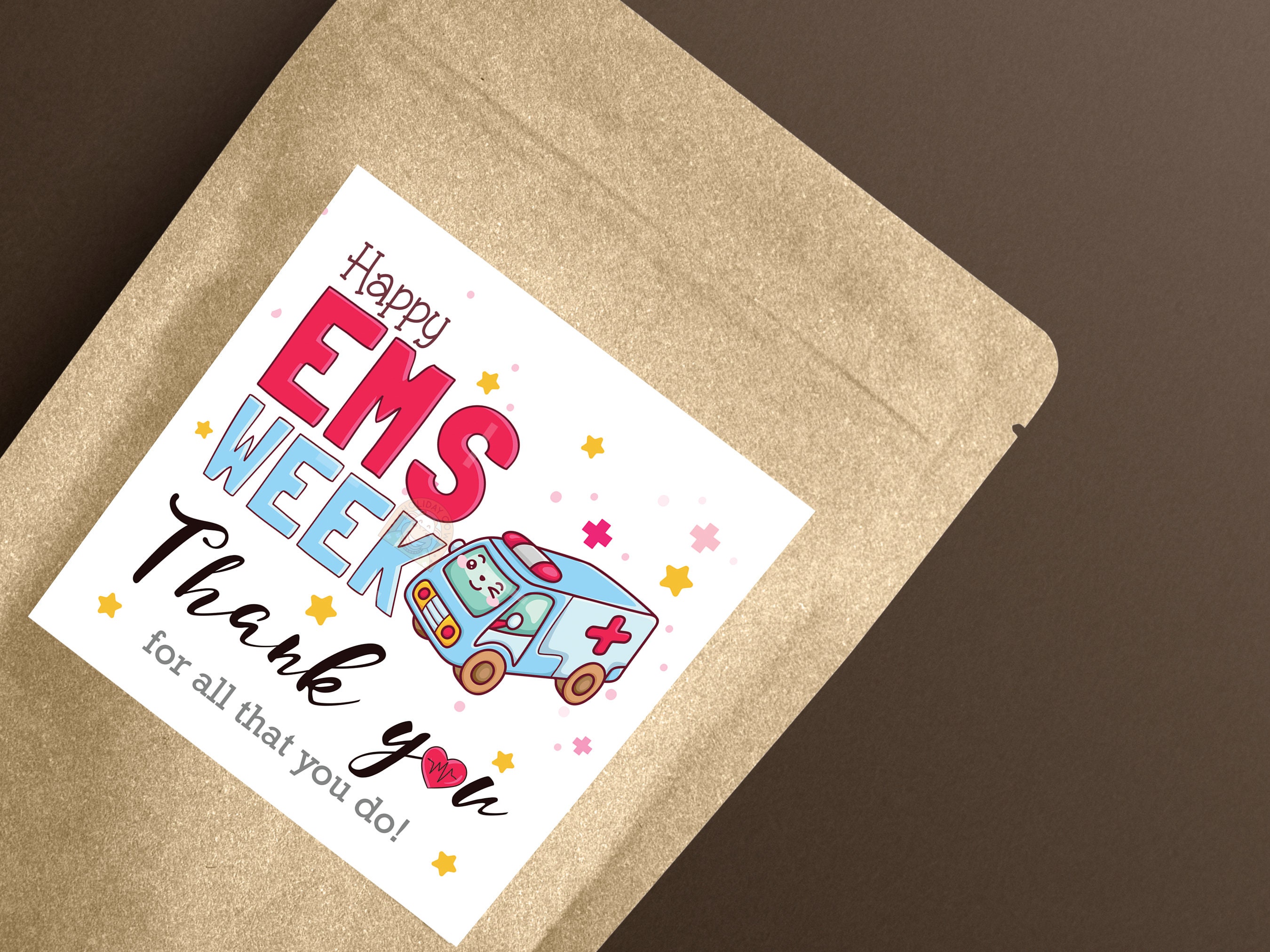EMS Week Gift Tag, Ems Week Tag Printable, Ems Appreciation Tag ...