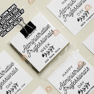 Administrative Professionals Day Tag Printable, Elegant Administrative ...