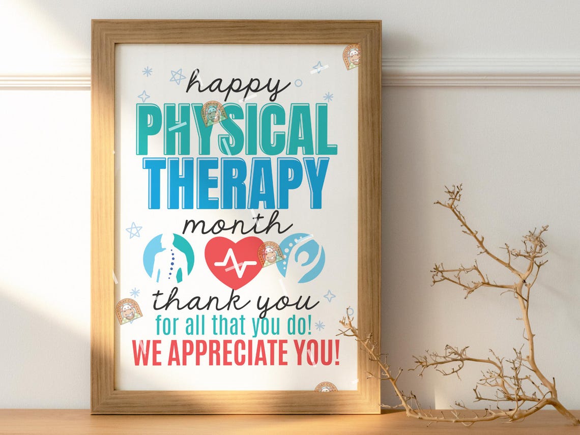 National Physical Therapy Month Card Printable, Physical Therapists ...