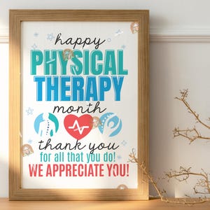 National Physical Therapy Month Card Printable, Physical Therapists ...