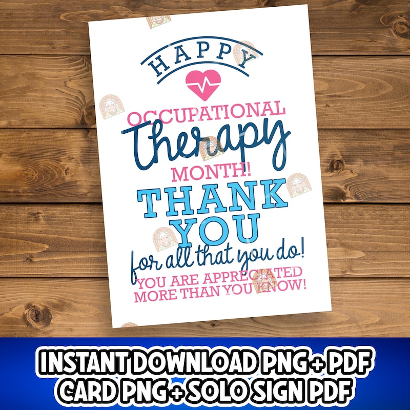 Occupational Therapy Thank You Cards - Etsy