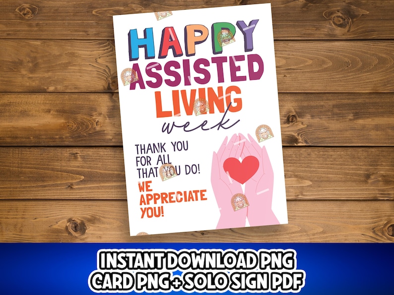 Assisted Living Week Gift Printable, National Assisted Living Week Card ...