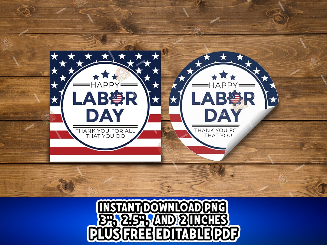 Labor Day Tags, Happy Labor Day Printable Tags, Labor Day Gift Tags ...