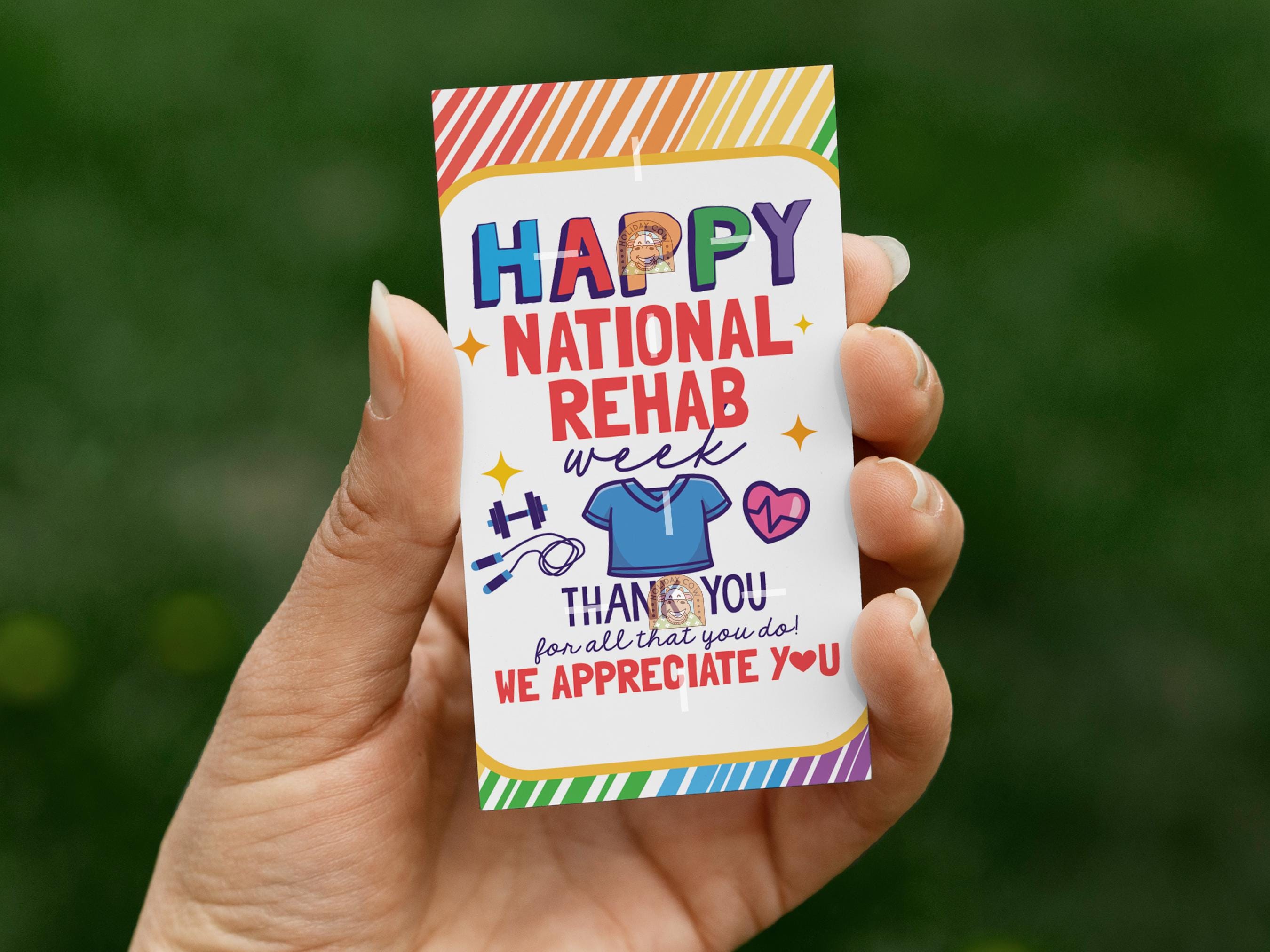 National Rehabilitation Week Gift Tags Printable, Happy Rehab Week Tags ...