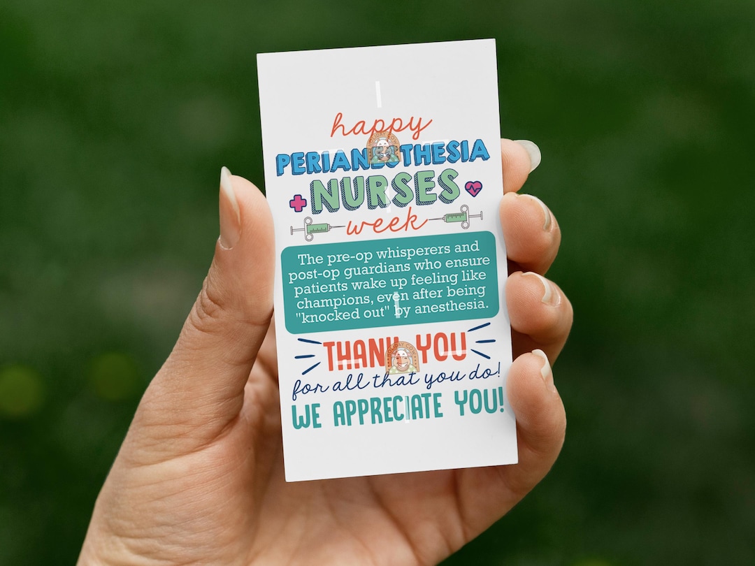 Perianesthesia Week Gift Tag Printable, Perianesthesia Nurse Gift Tag ...