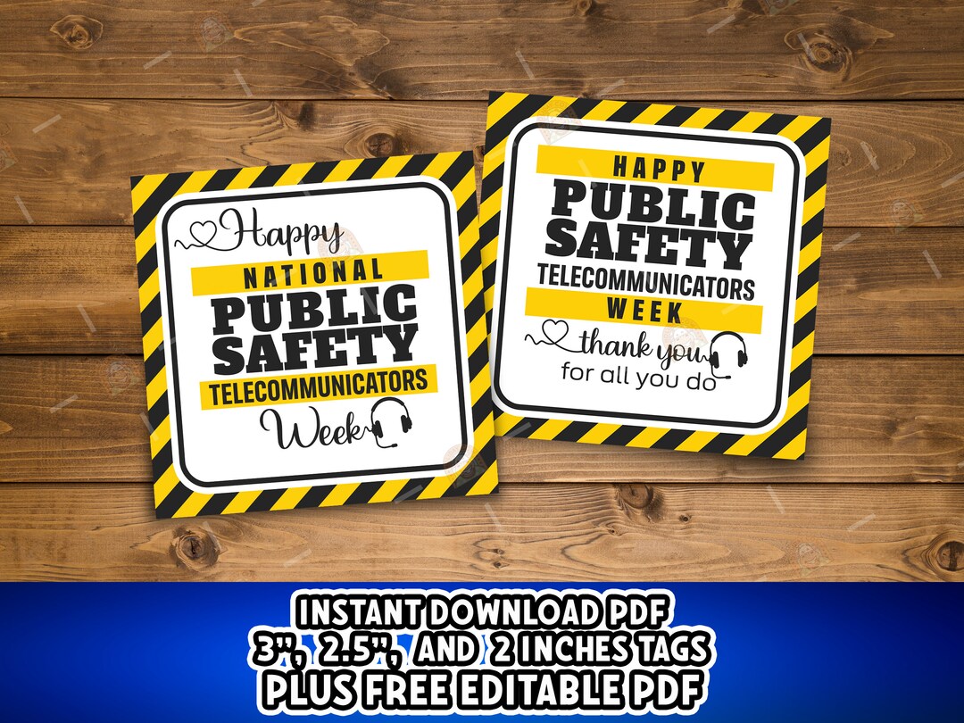 Dispatcher Thank You Tag, Public Safety Telecommunicators Week Tags ...
