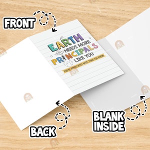 Principal Appreciation Card Printable, School Principal Gift, National ...