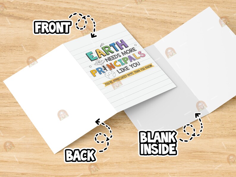 Principal Appreciation Card Printable, School Principal Gift, National ...