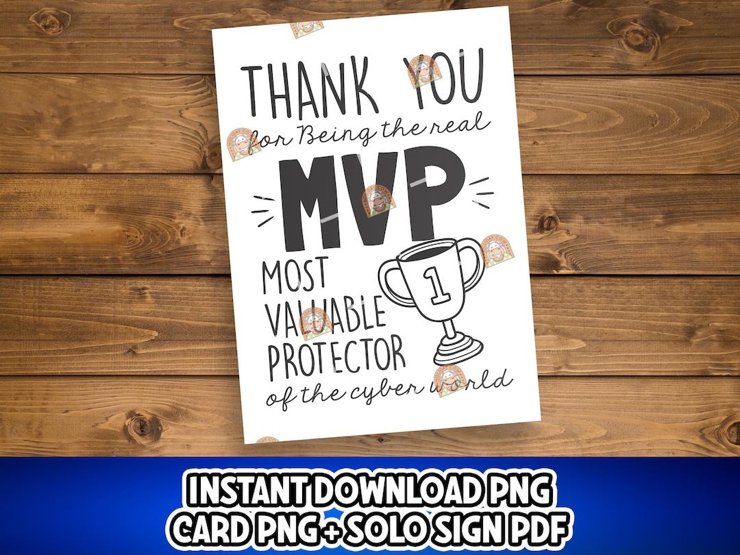 IT Cyber Security Appreciation Gift Printable, Cybersecurity Month Sign ...