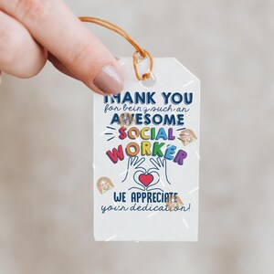Printable Social Work Month Gift Tag, Thank a Social Worker Gift Tag ...