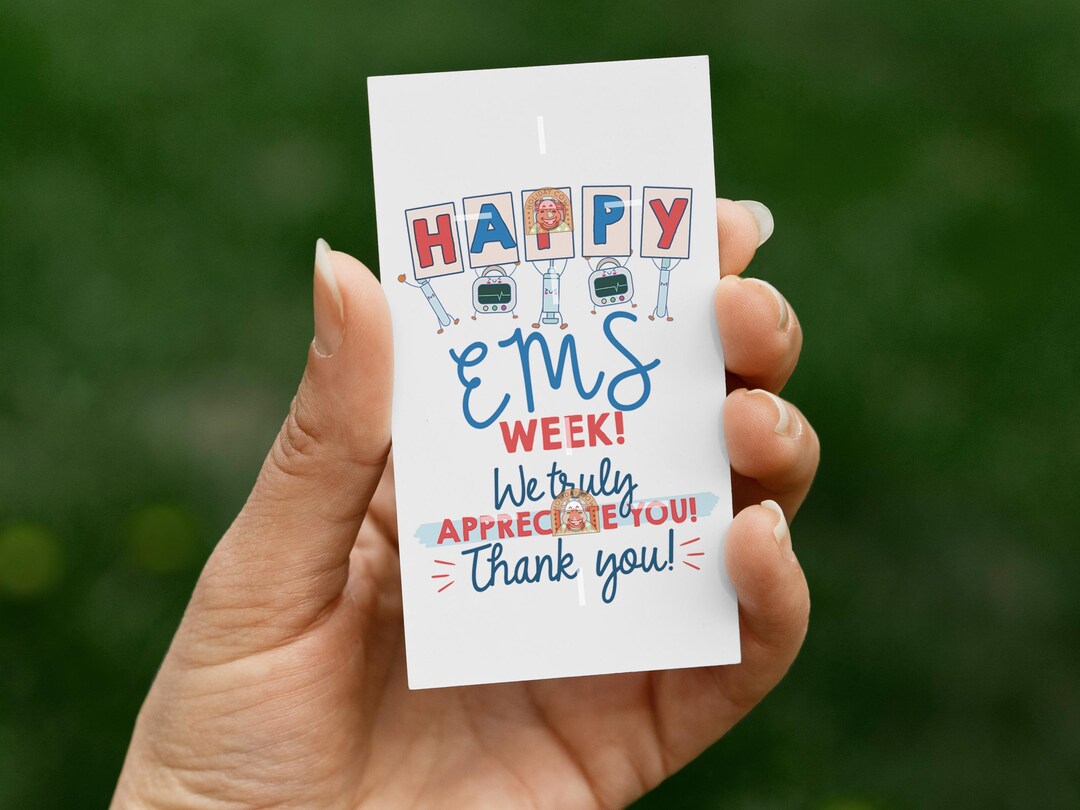 EMS Week Gift Tag, Printable EMS Tag, EMS Week Tag, Thank You Ems Week ...