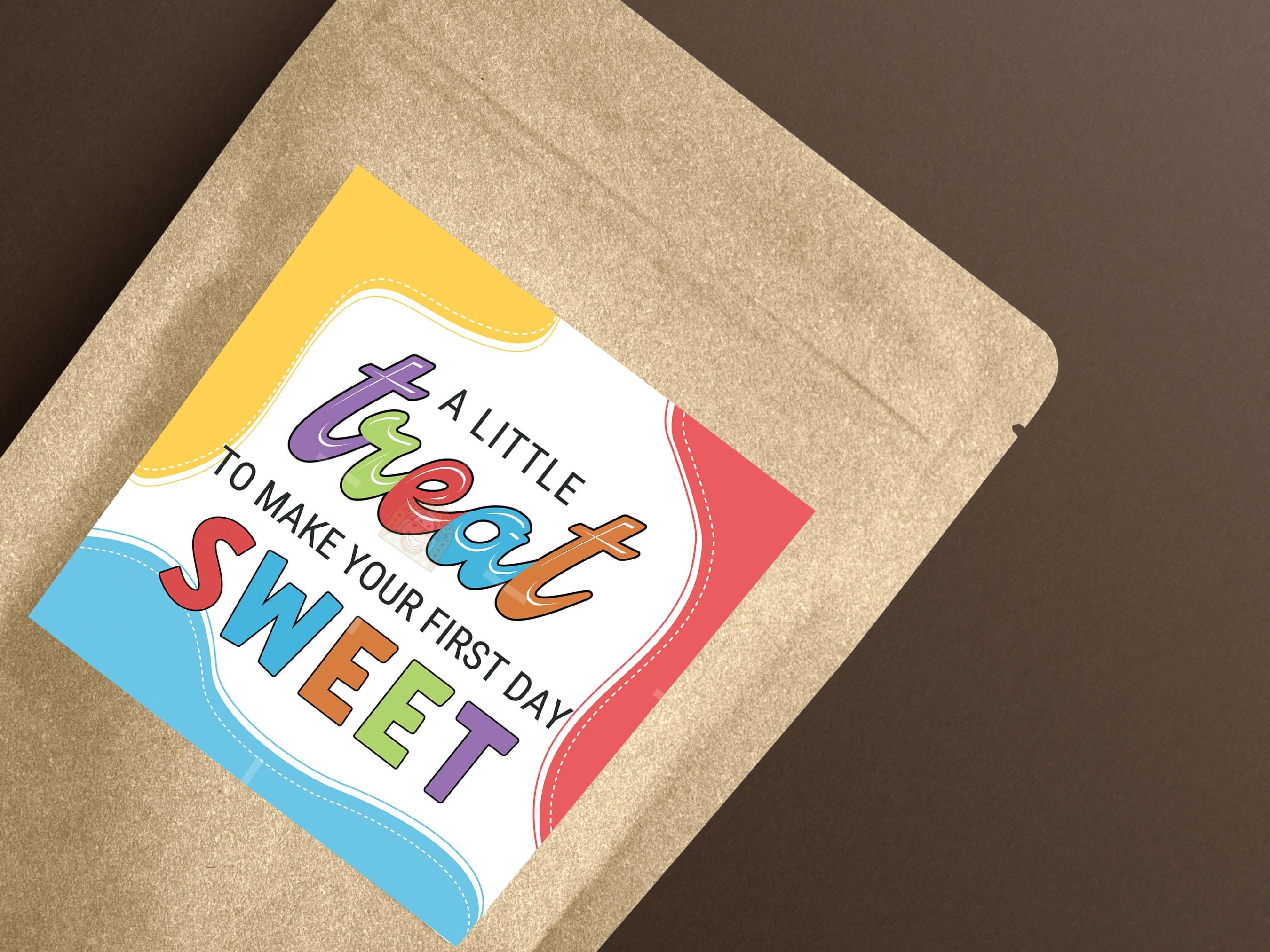 First Day of School Tags Printable, Student Sweet Treat Tag, Teacher ...