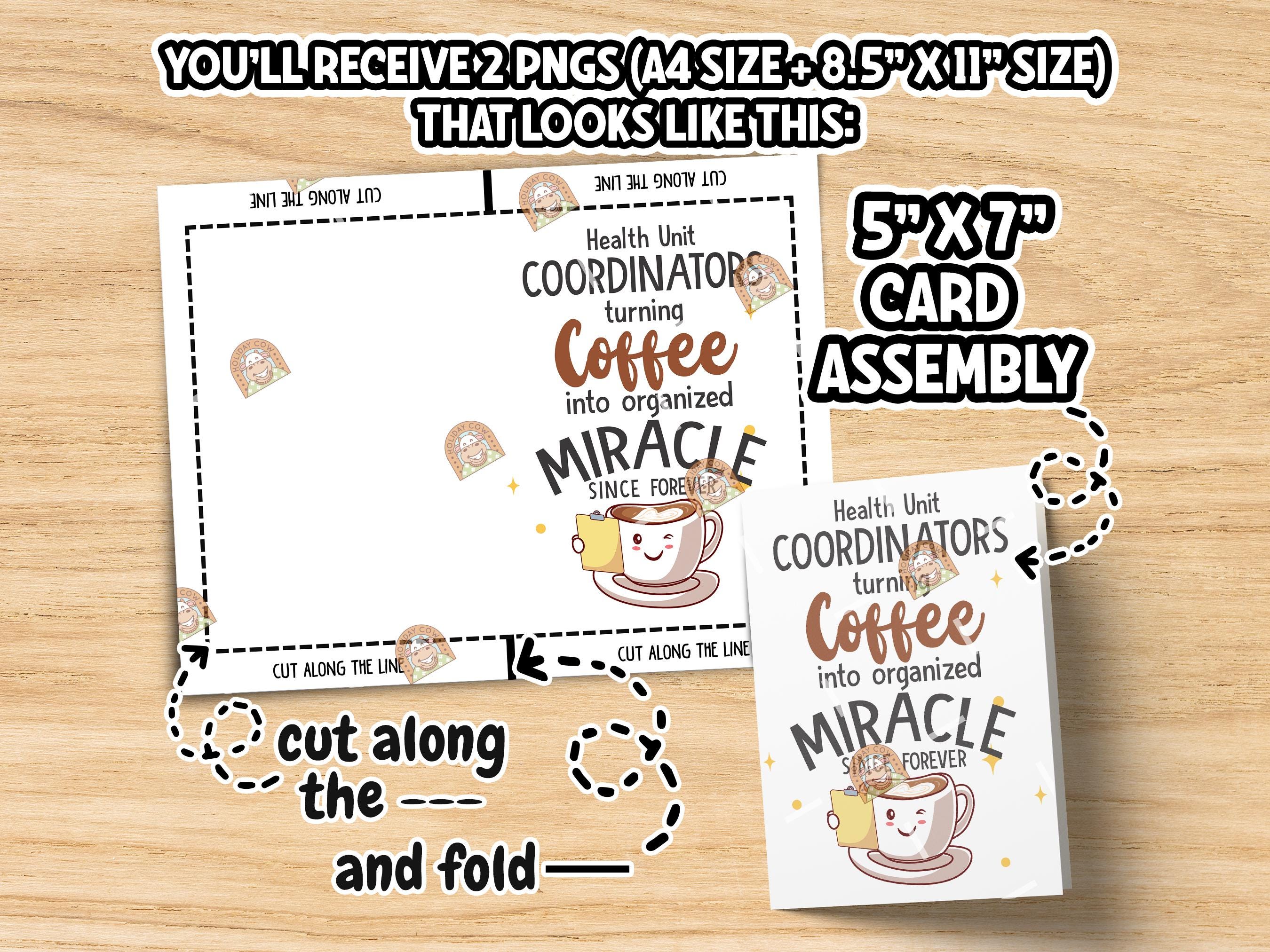 Health Unit Coordinator Week Card Printable, Coffee HUC Week Gift, HUC ...