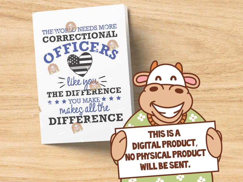 Correctional Officer Gift, Printable Correctional Officer Week Card ...