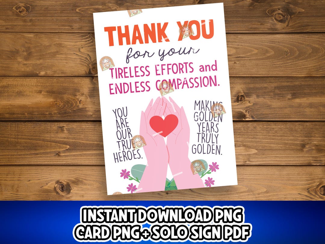 Assisted Living Week Card Printable, National Assisted Living Week Gift ...