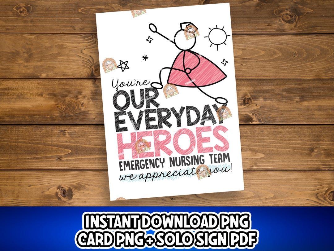 ER Nurse Week Gift, ER Nurse Team Sign Printable, Emergency Nurses Week ...
