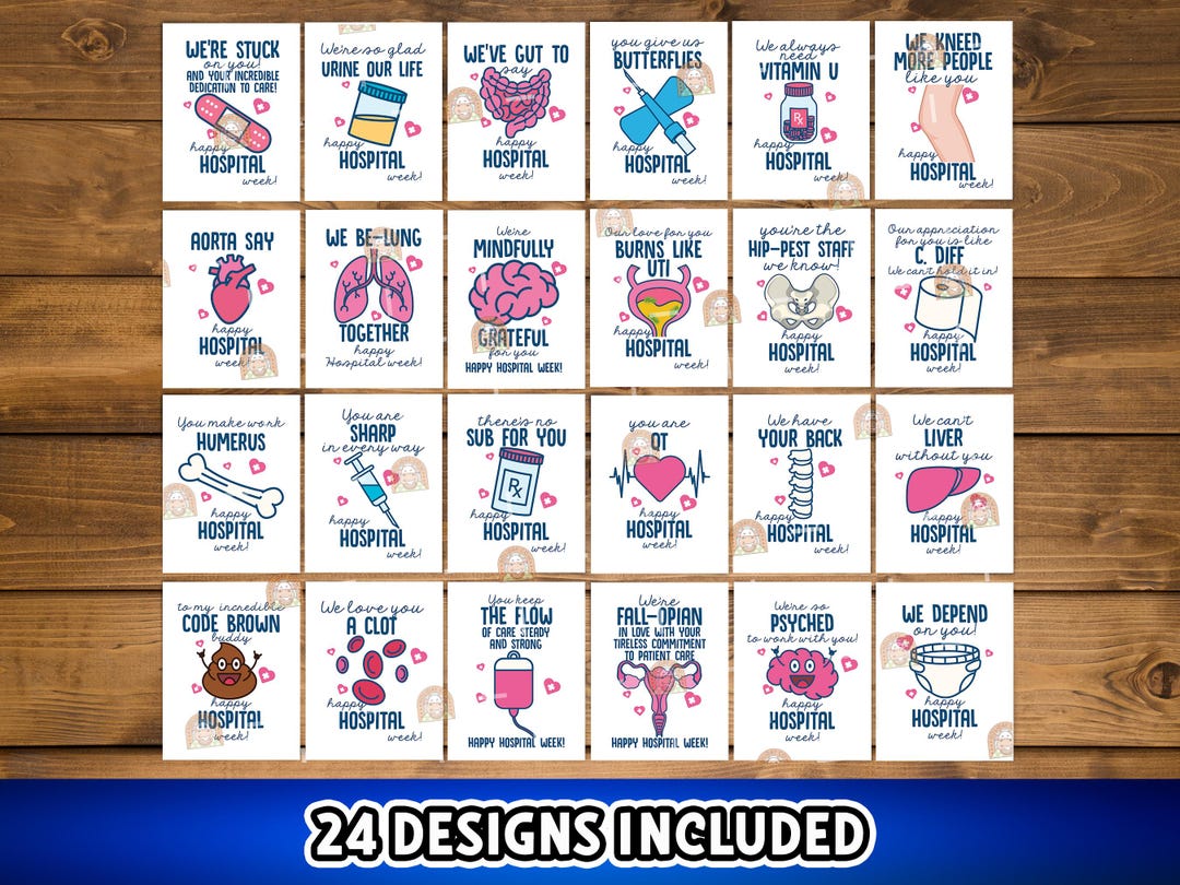 Hospital Week Signs Printable, Funny Hospital Week Decor, Hospital ...