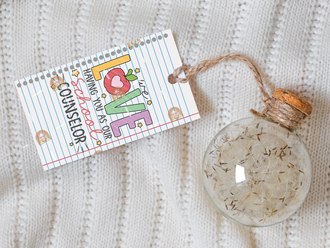 School Counselor Gift Tag, National School Counseling Week Tag ...