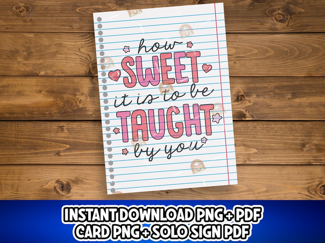 Teacher Valentine Card Printable, Thank You Teacher Valentine's Day ...