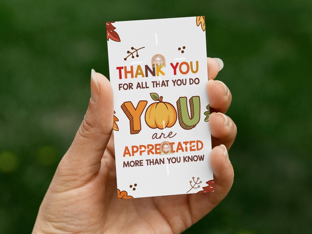 Thankful for You Tags Printable, Fall Goody Bags Class Thanksgiving ...