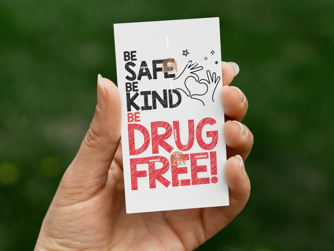 Red Ribbon Week Tags Printable, Red Ribbon Week Cookie Tag, Red Ribbon ...