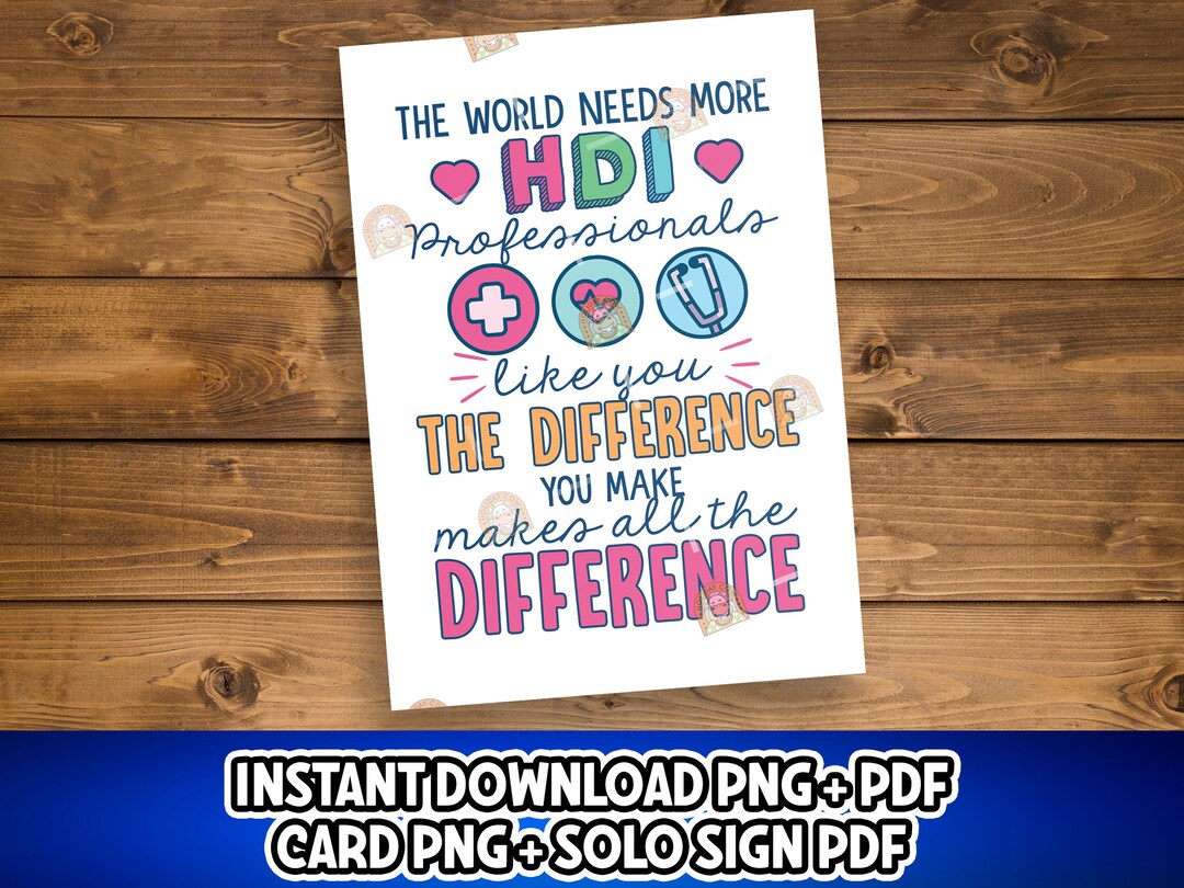 HDI Week Gift, Printable HDI Card, Healthcare Documentation Integrity ...