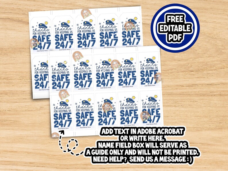 Security Officers Week Tags Printable, Police Officers Appreciation ...